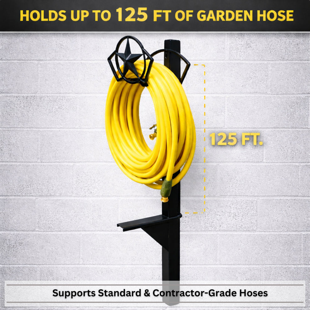 Heavy Duty Steel Hose Hanger with Ground Post & Water Faucet – Real ...