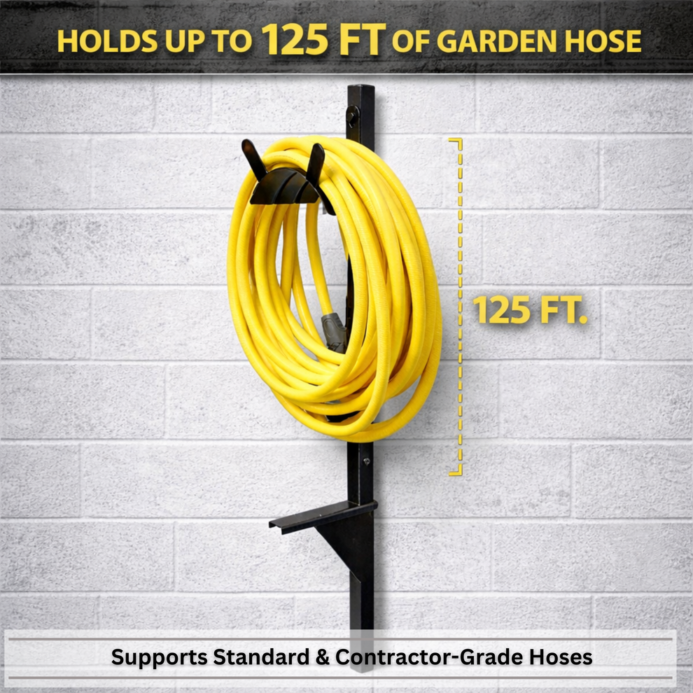 Heavy Duty Steel Hose Hanger with Ground Post – Real Hose Storage